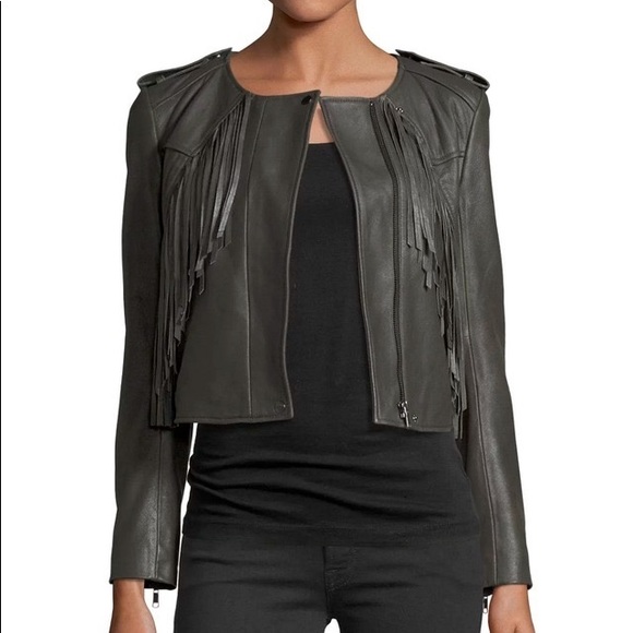Joie | Jackets & Coats | Joie Zeno Cropped Fringe Leather Jacket | Poshmark